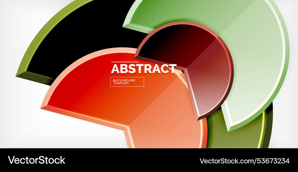 Trendy round shapes with triangular angle design Vector Image