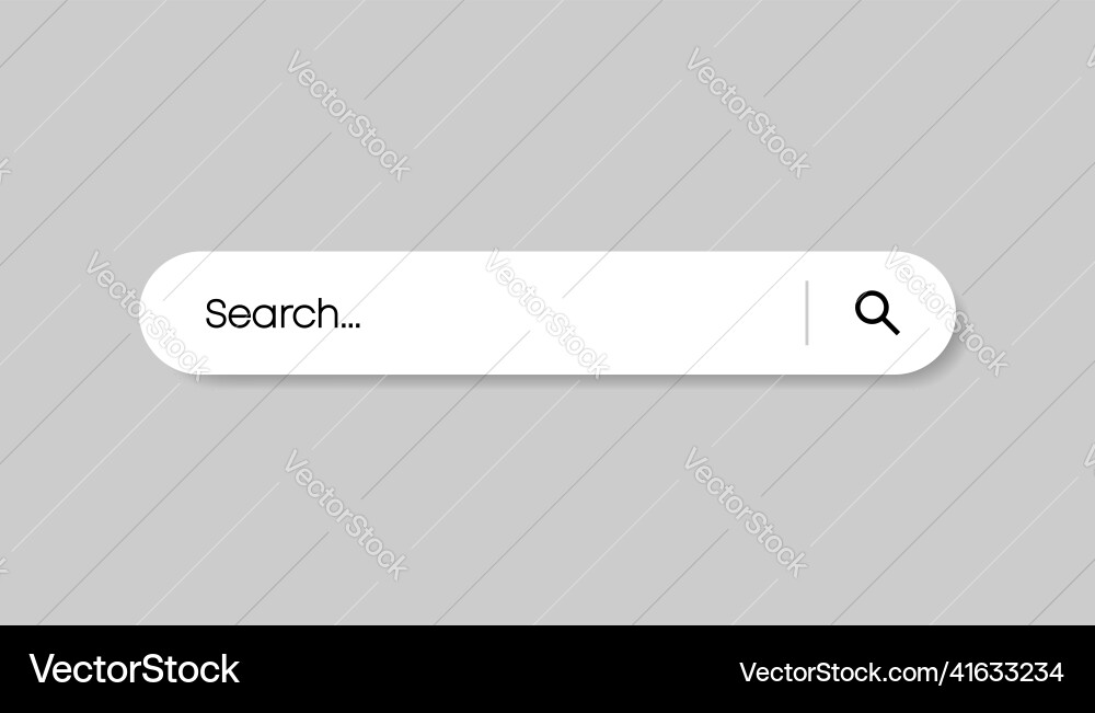 White Search Bar on Background Royalty Free Vector Image