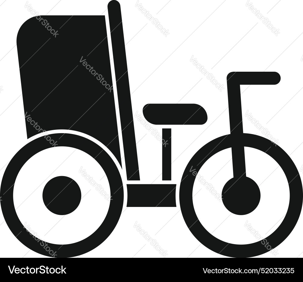 Asian cycle rickshaw providing sustainable Vector Image