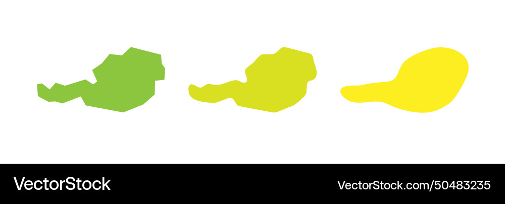 Austria country map in three levels Royalty Free Vector