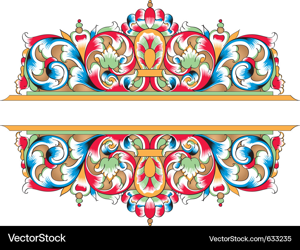 Fragment of drawing orthodoxy pattern russia Vector Image