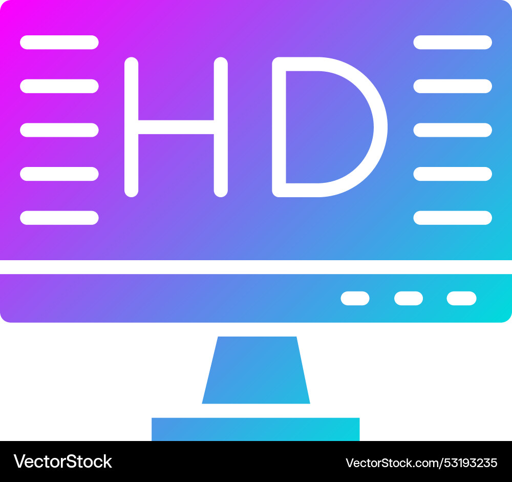 Hd screen icon design Royalty Free Vector Image