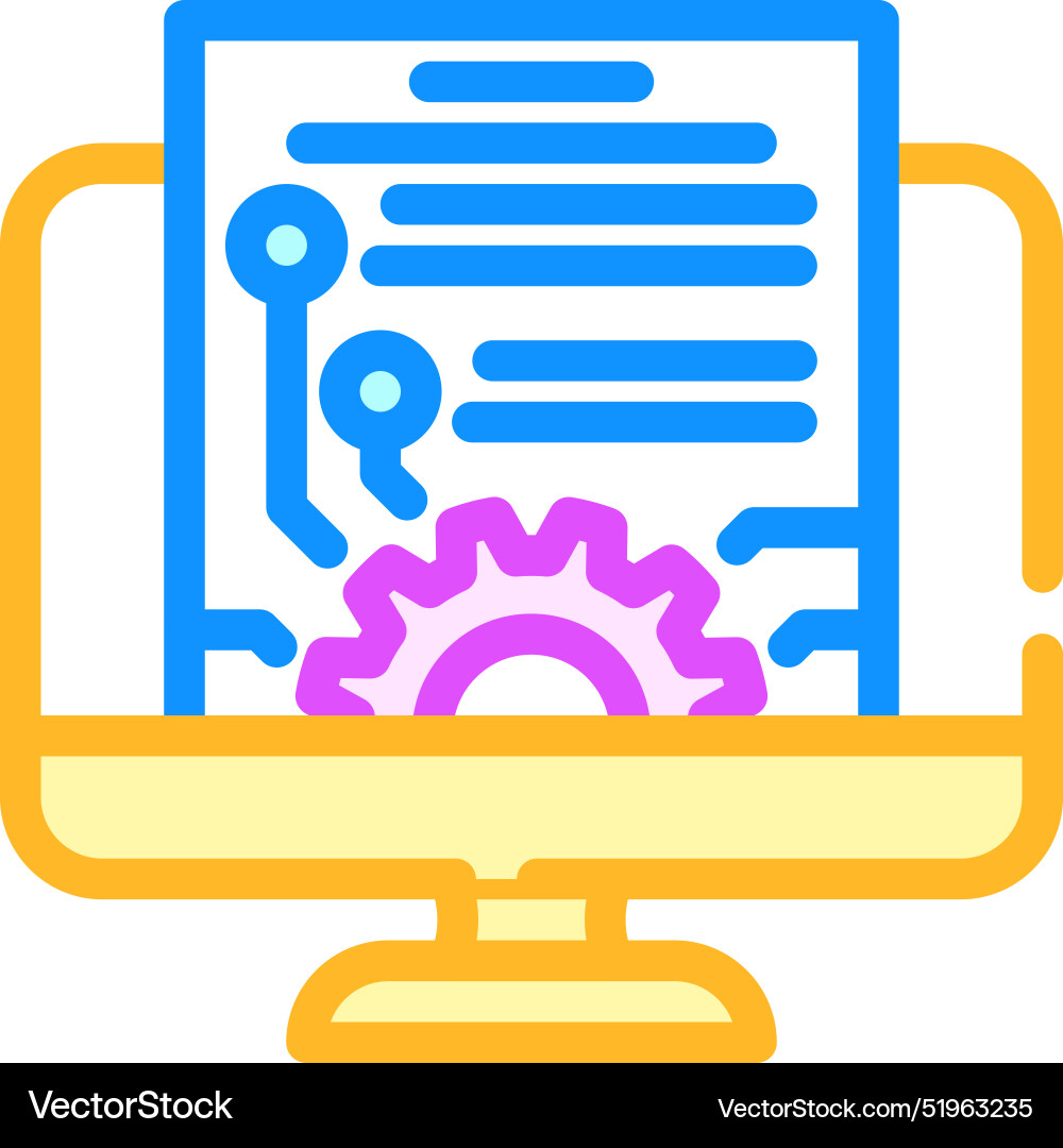 Information technology management business color Vector Image