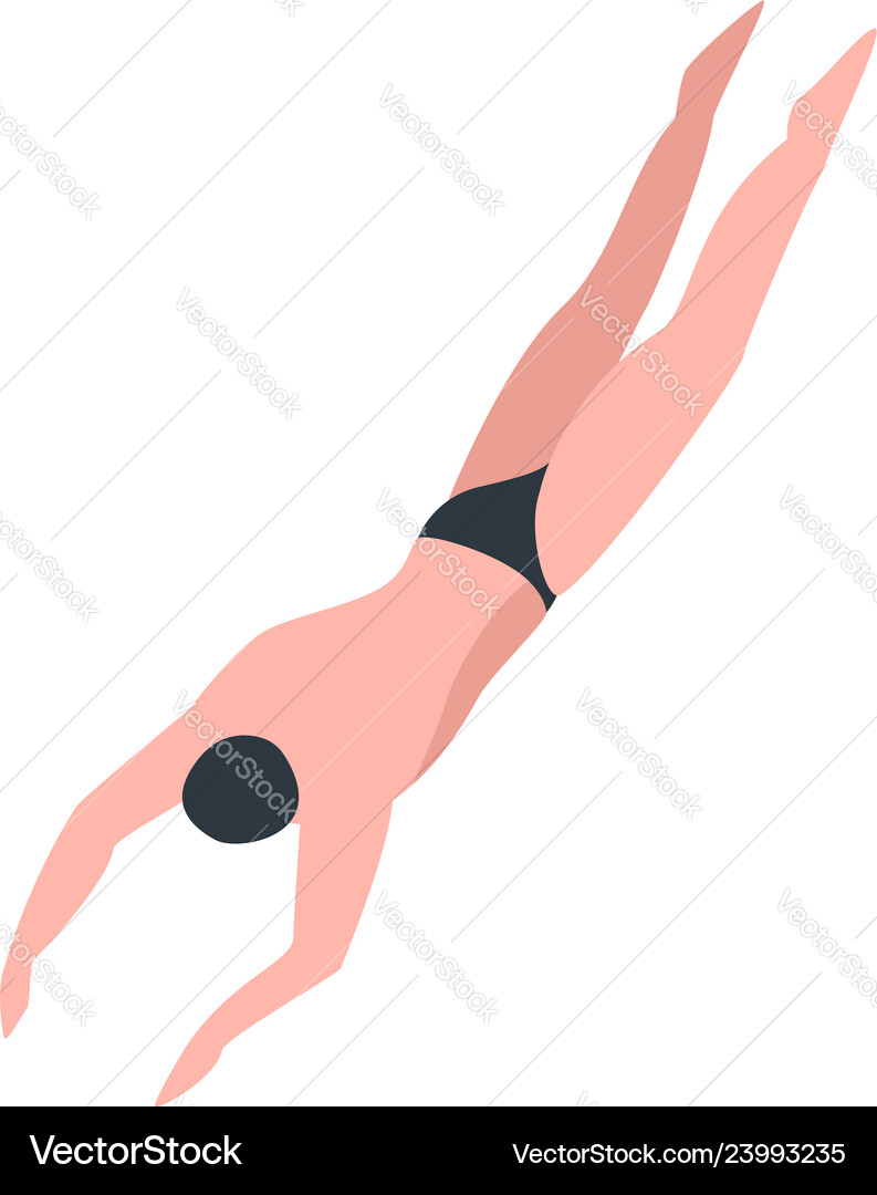 Man swimmer icon isometric style Royalty Free Vector Image