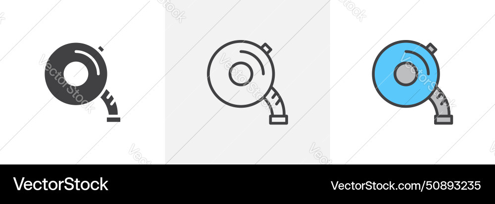 Measuring tape icon set tailor meter length Vector Image
