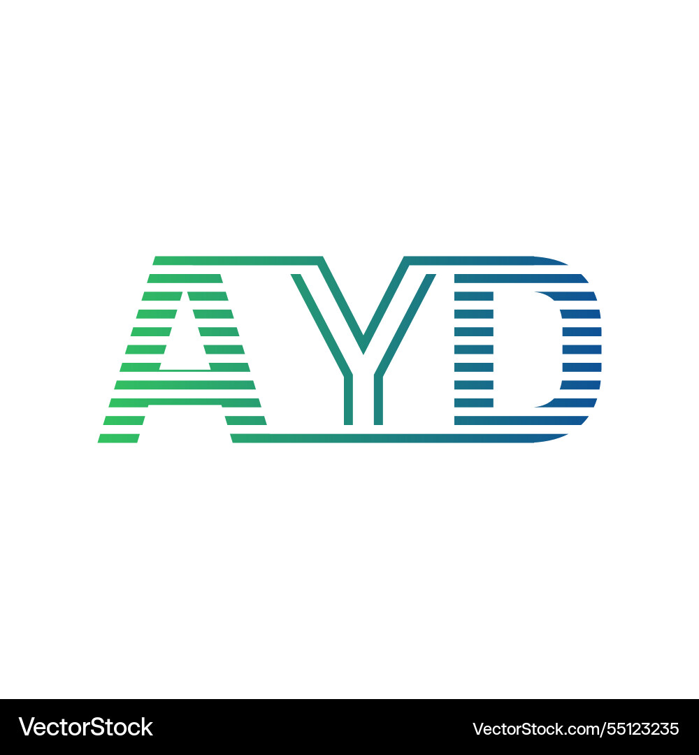 Modern ayd logo design letter minimalist – Royalty-Free Vector ...