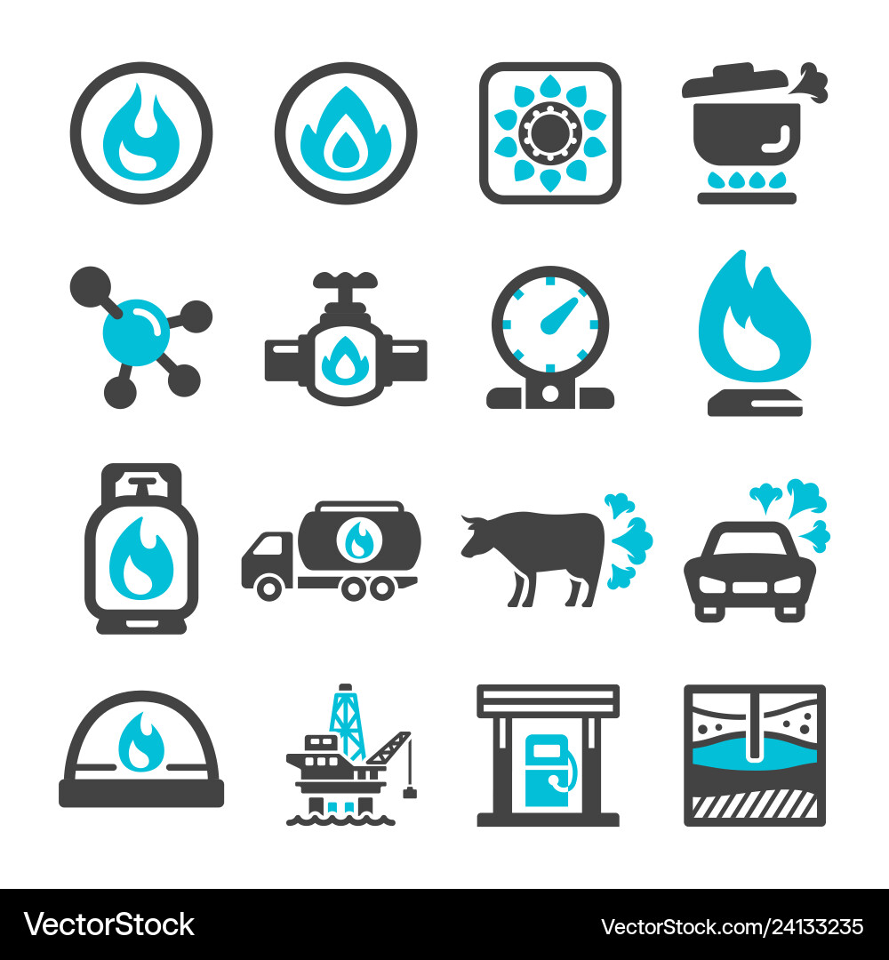 Natural gas icon Royalty Free Vector Image - VectorStock
