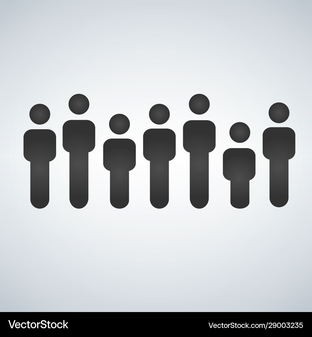 Personen Icons Linie und Gruppenstruktur Vektorbild