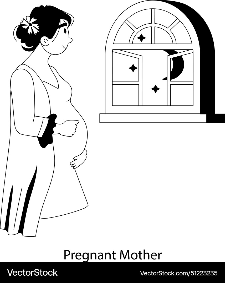Pregnant mother Royalty Free Vector Image - VectorStock