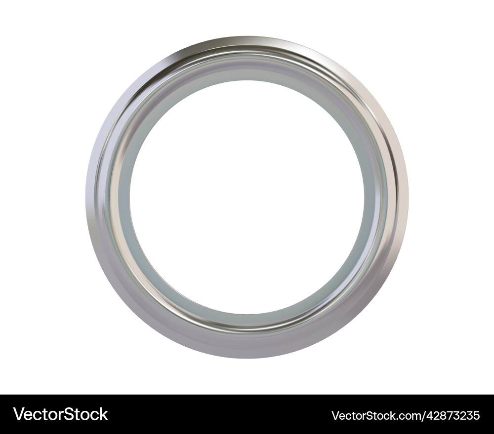 Silver Metal Grommet Ring Royalty Free Vector Image