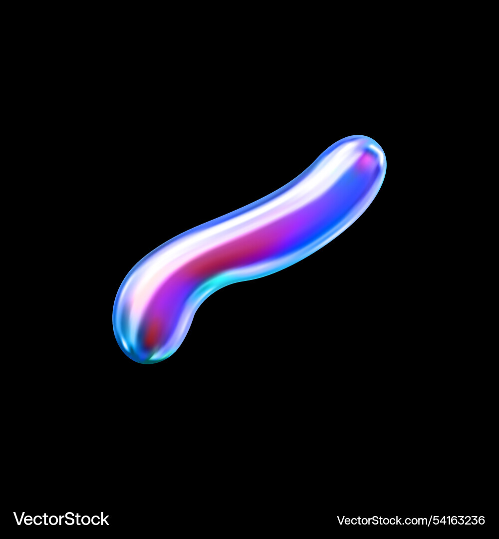 3d chromed metal liquid drop Royalty Free Vector Image