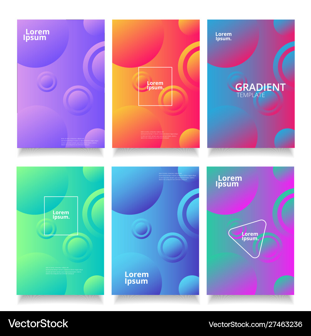Abstract cover set Royalty Free Vector Image - VectorStock