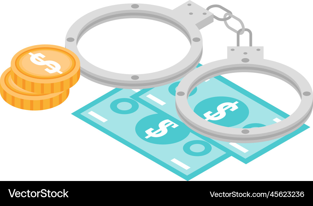 Corruption isometric icon Royalty Free Vector Image