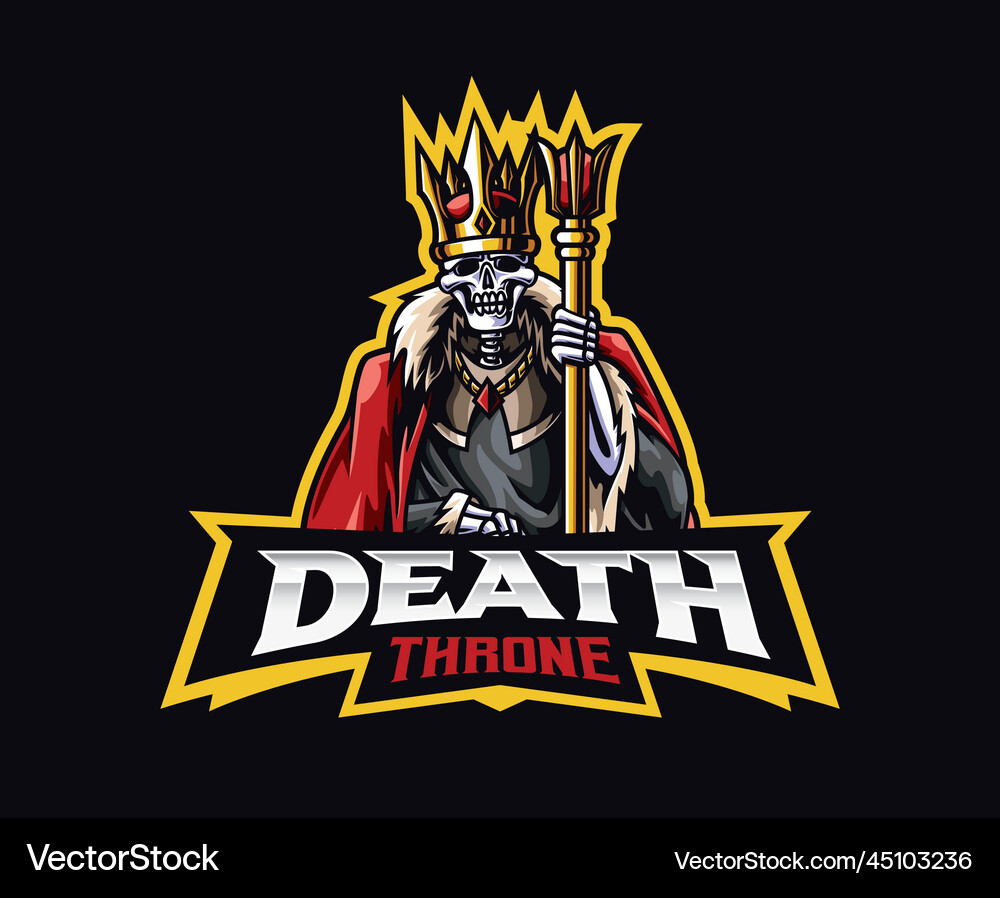 Death king mascot logo design Royalty Free Vector Image