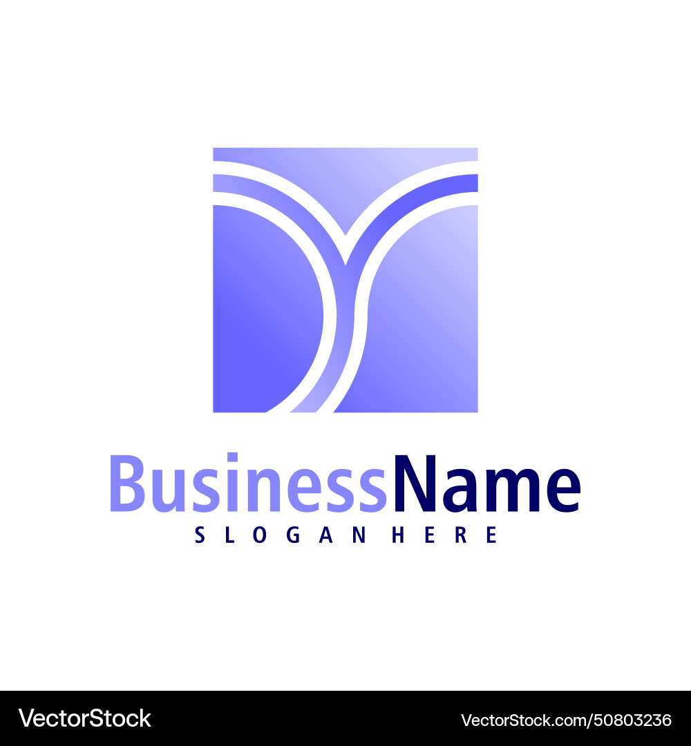 Letter y logo design creative initial Royalty Free Vector