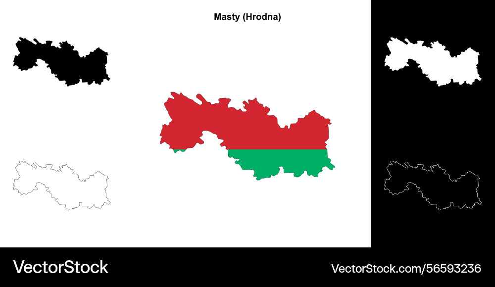 Masty outline map Royalty Free Vector Image - VectorStock