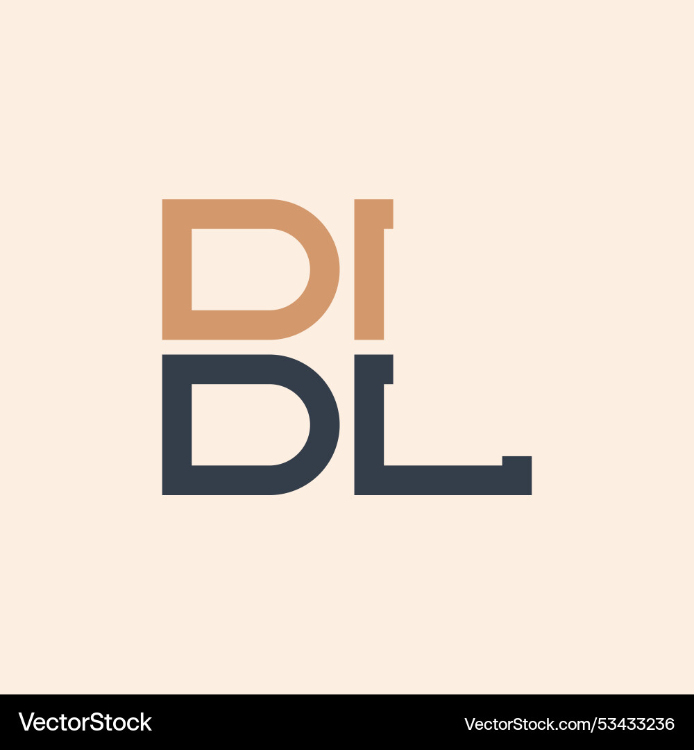 Modern bl letter logo design creative and Vector Image