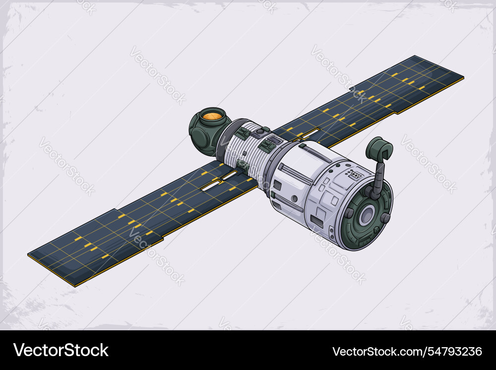 Space Satellite Artwork Royalty Free Vector Image