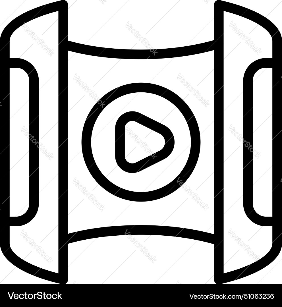 Virtual reality tour icon outline Royalty Free Vector Image