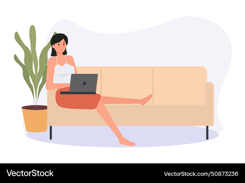Work from home Royalty Free Vector Image - VectorStock