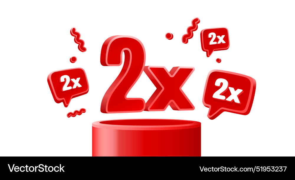 2x winner banner promotion flyer prize label Vector Image
