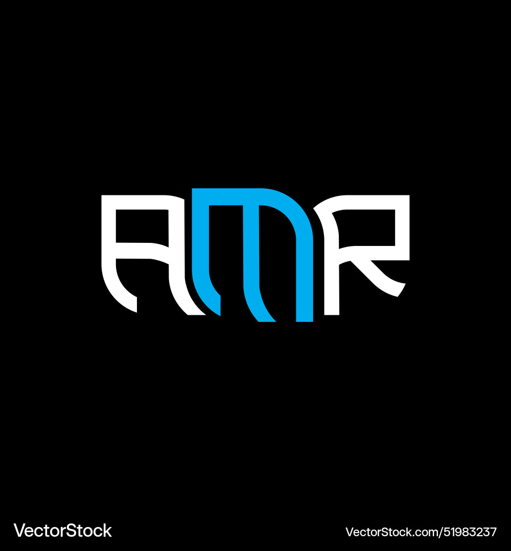 Amr logo design simple and modern Royalty Free Vector Image