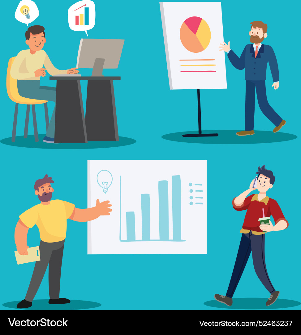 Group of business people Royalty Free Vector Image