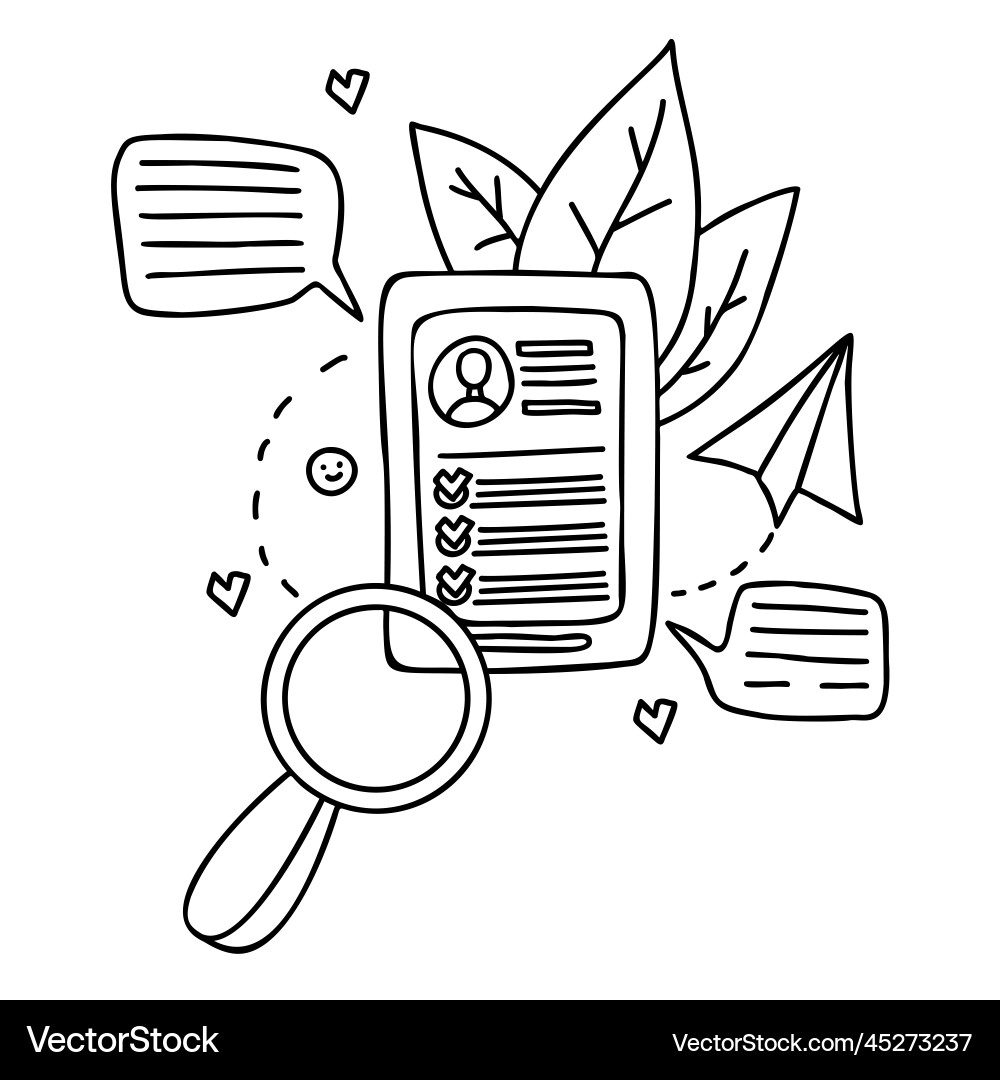 Resume & Job Search Royalty Free Vector Image