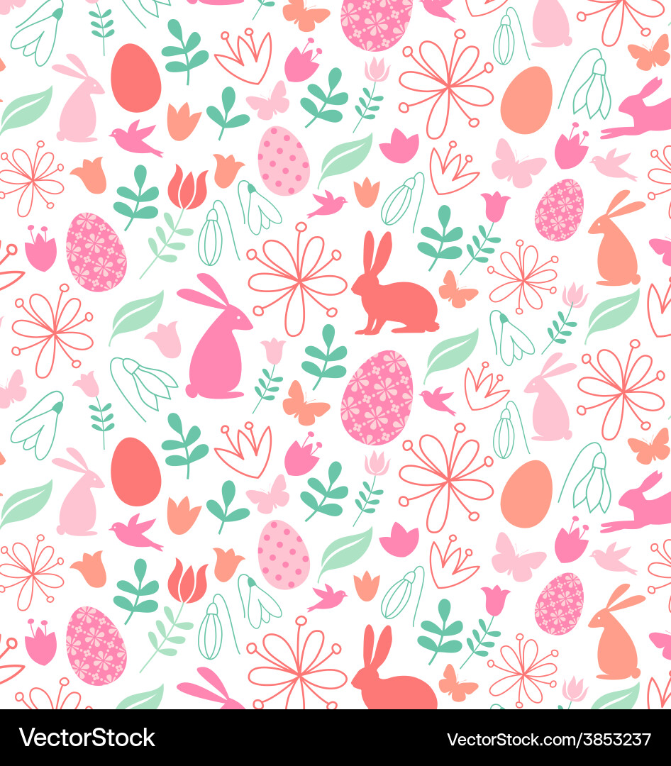 Seamless easter pattern Royalty Free Vector Image