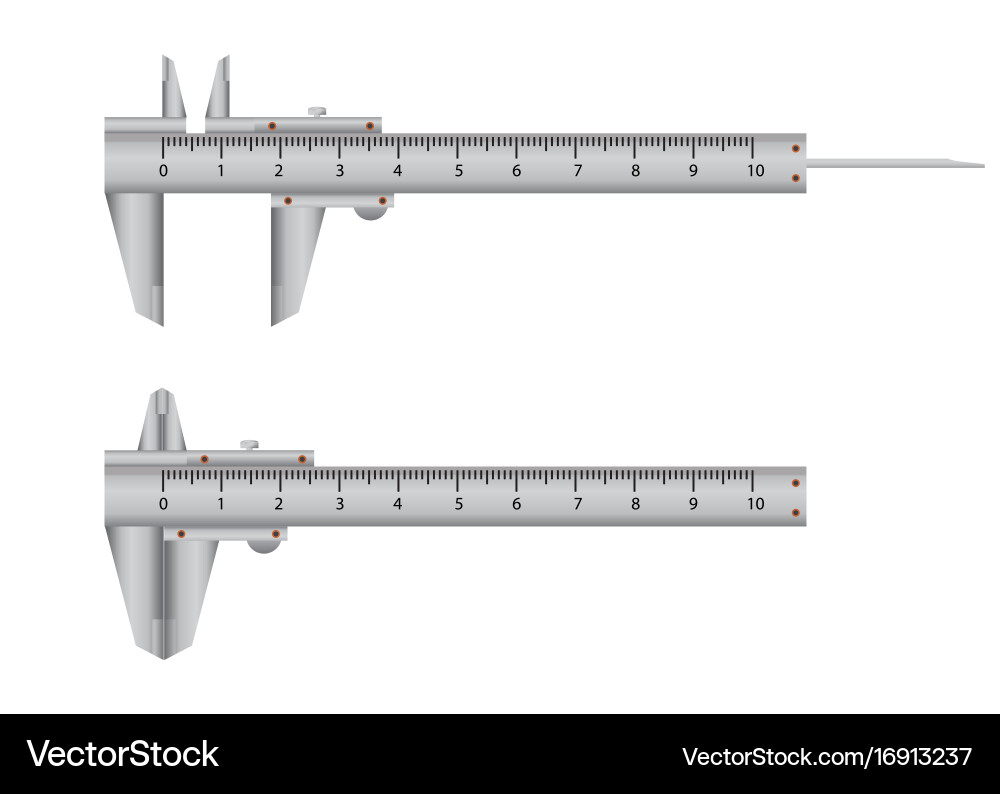 Vernier caliper isolated on white background Vector Image