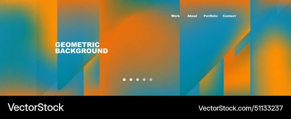 Vibrant blue and orange geometric design Vector Image