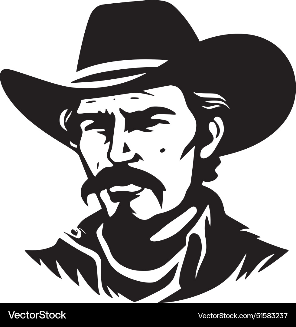 Western - black and white Royalty Free Vector Image