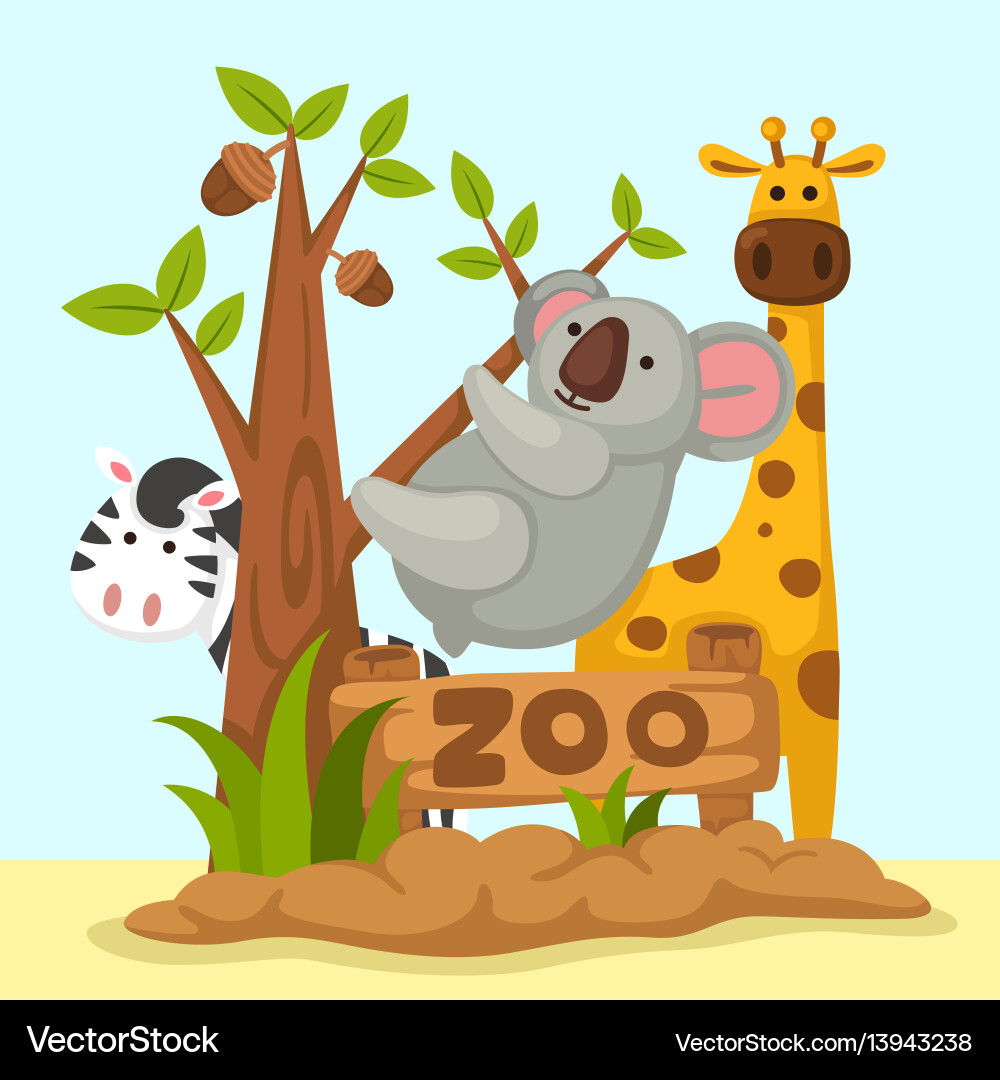 Animal zoo Royalty Free Vector Image - VectorStock