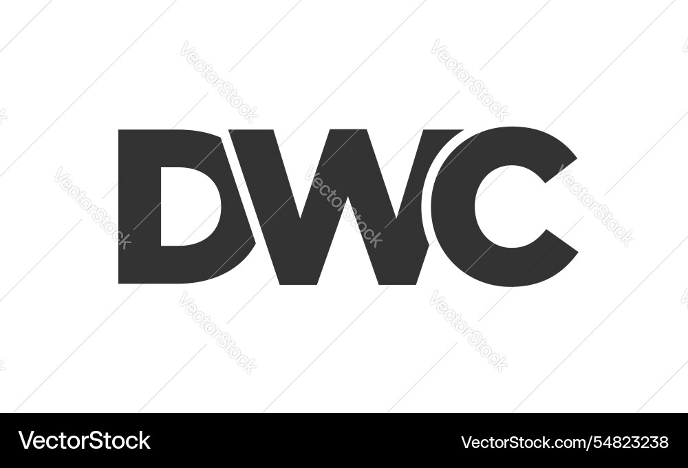 Dwc logo design template with strong and modern Vector Image