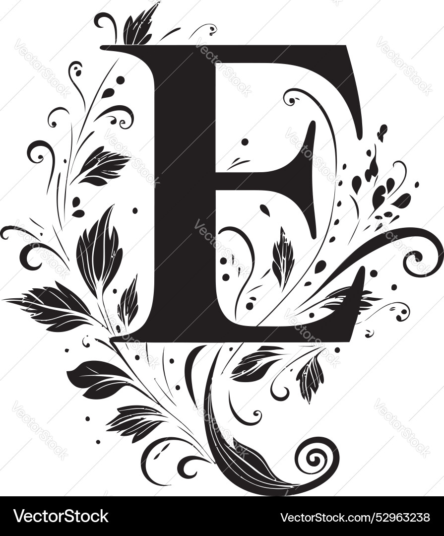 Elegant echoes reflective letter e font Royalty Free Vector