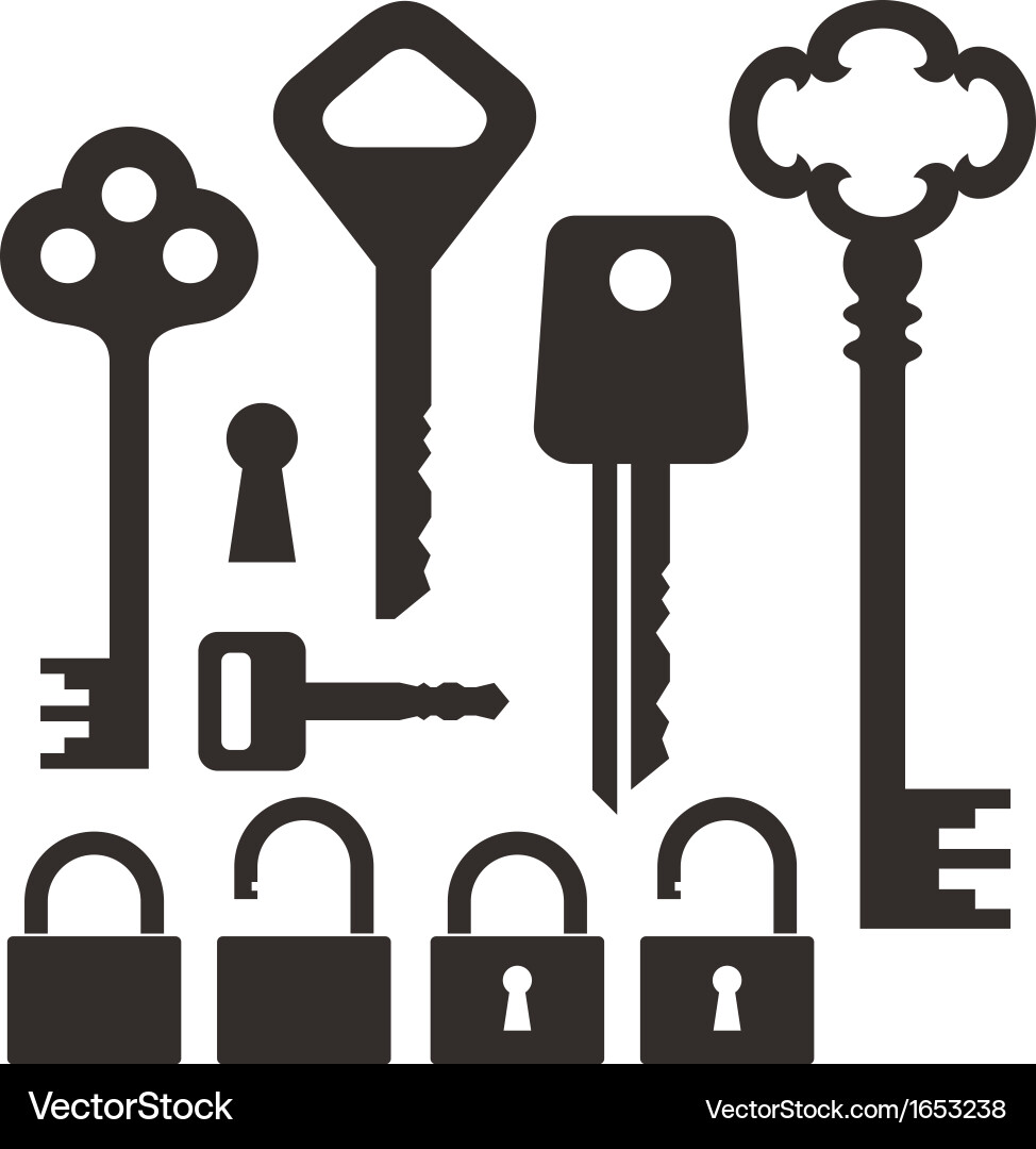 Key lock Royalty Free Vector Image - VectorStock