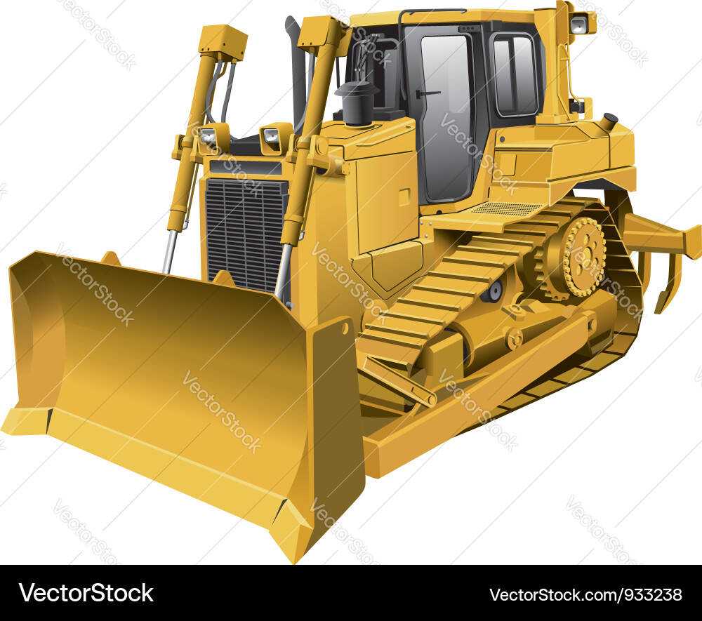 Light brown dozer Royalty Free Vector Image - VectorStock