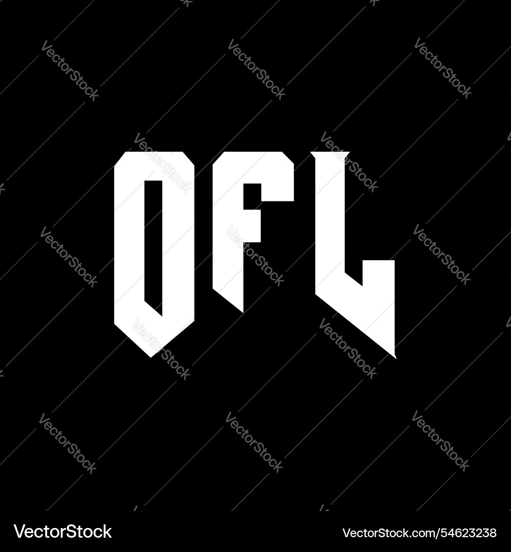 Ofl letter logo design for technology company Vector Image