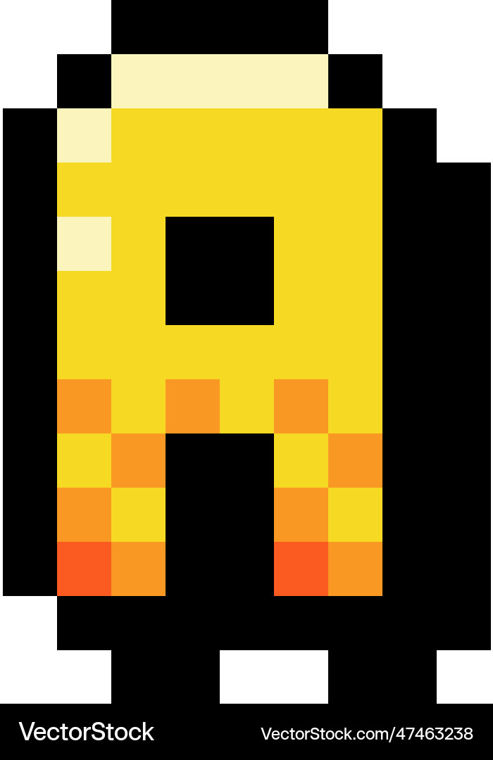 Pixel 8 bit uppercase letter a as font Royalty Free Vector