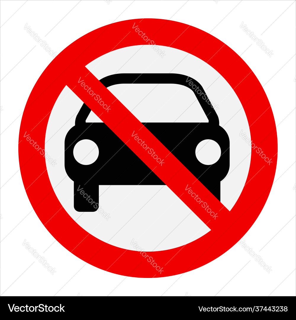 Roadsigns no motor vehicles Royalty Free Vector Image