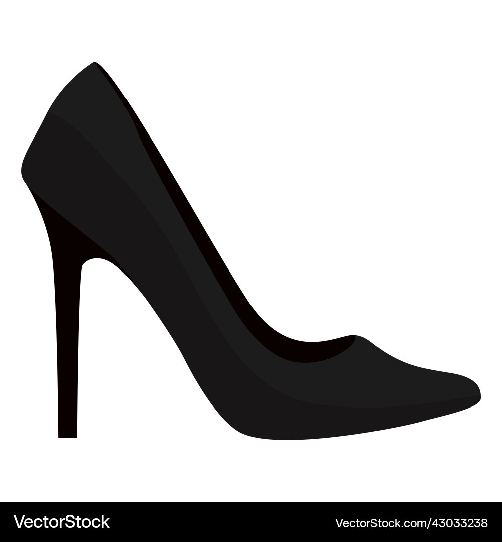 Shoe spike heel stiletto flat Royalty Free Vector Image