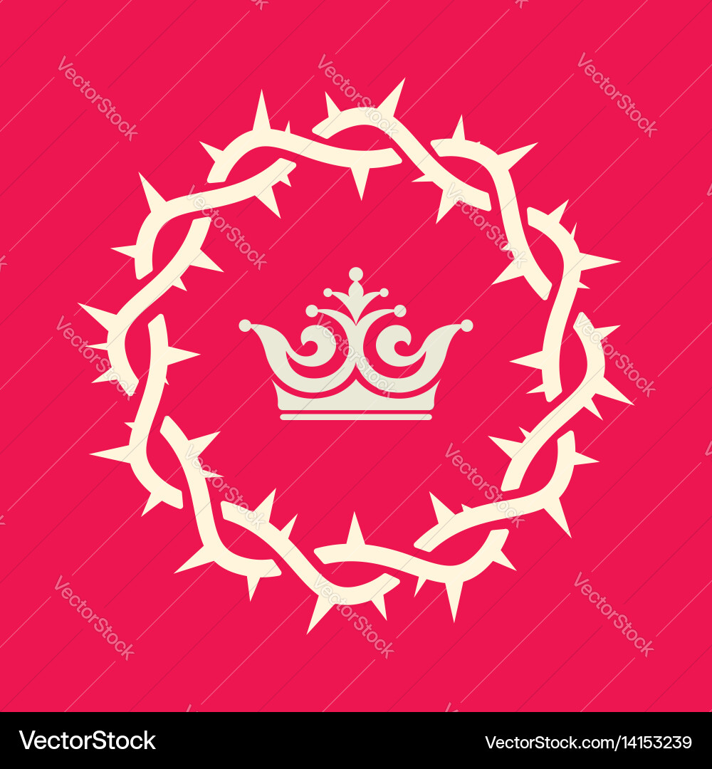 Crown of thorns jesus christ Royalty Free Vector Image