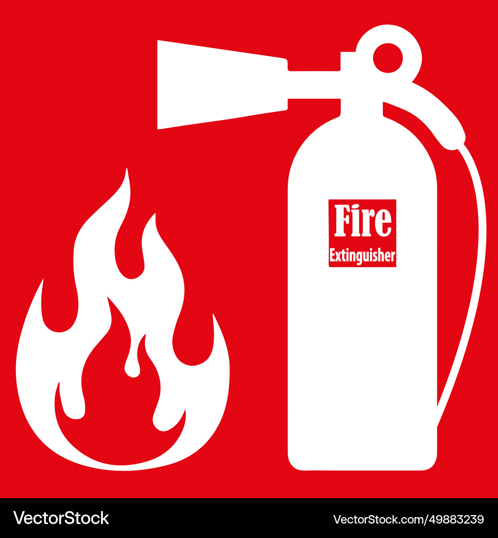 Fire extinguisher sign and safety Royalty Free Vector Image