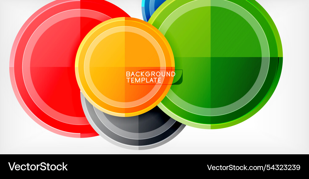 Geometric design abstract background - circles Vector Image