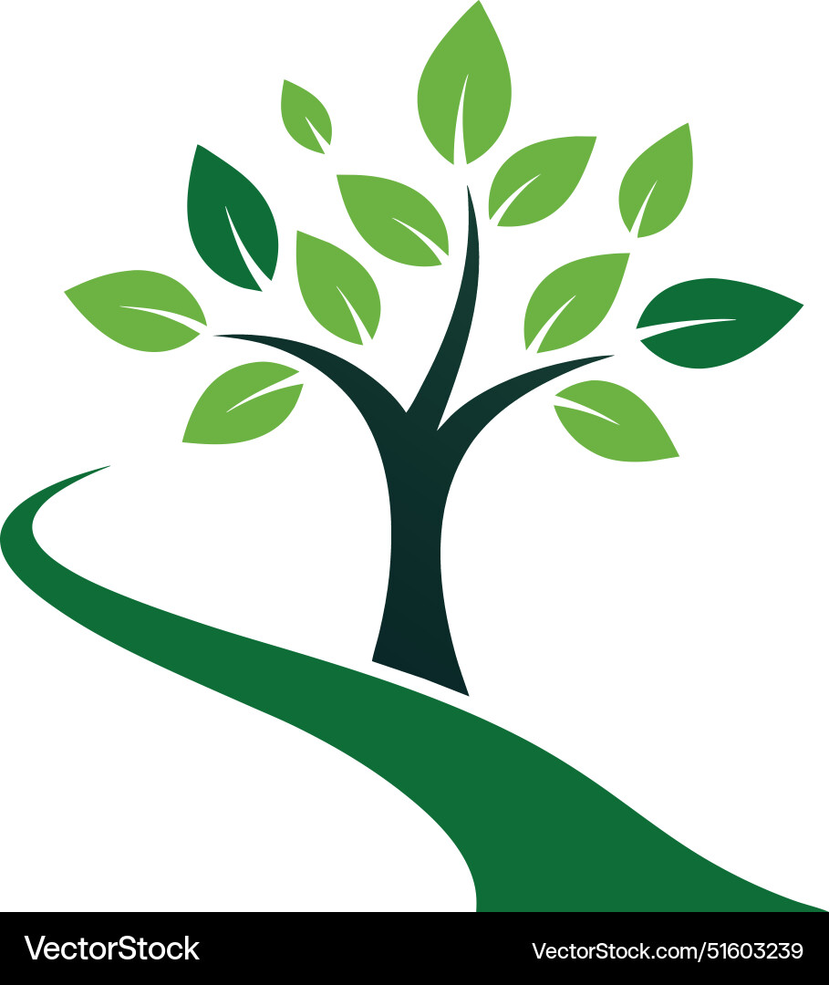 Green tree beautiful big on white back Royalty Free Vector