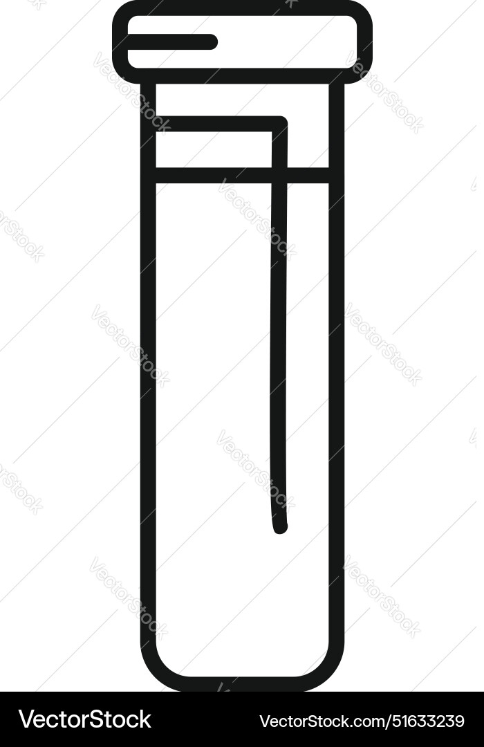 Medical test tube containing blood sample for Vector Image