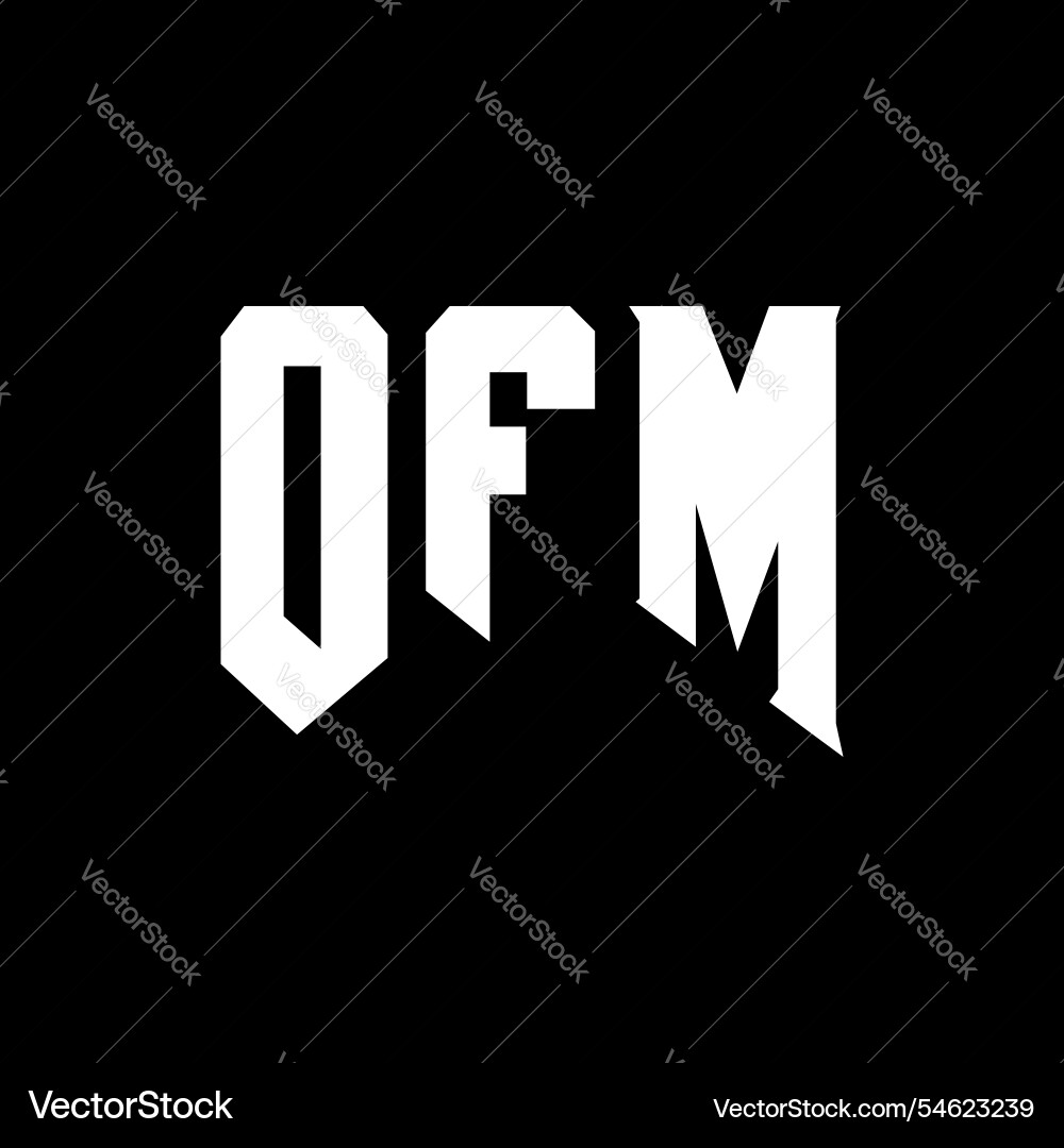 Ofm letter logo design for technology company Vector Image