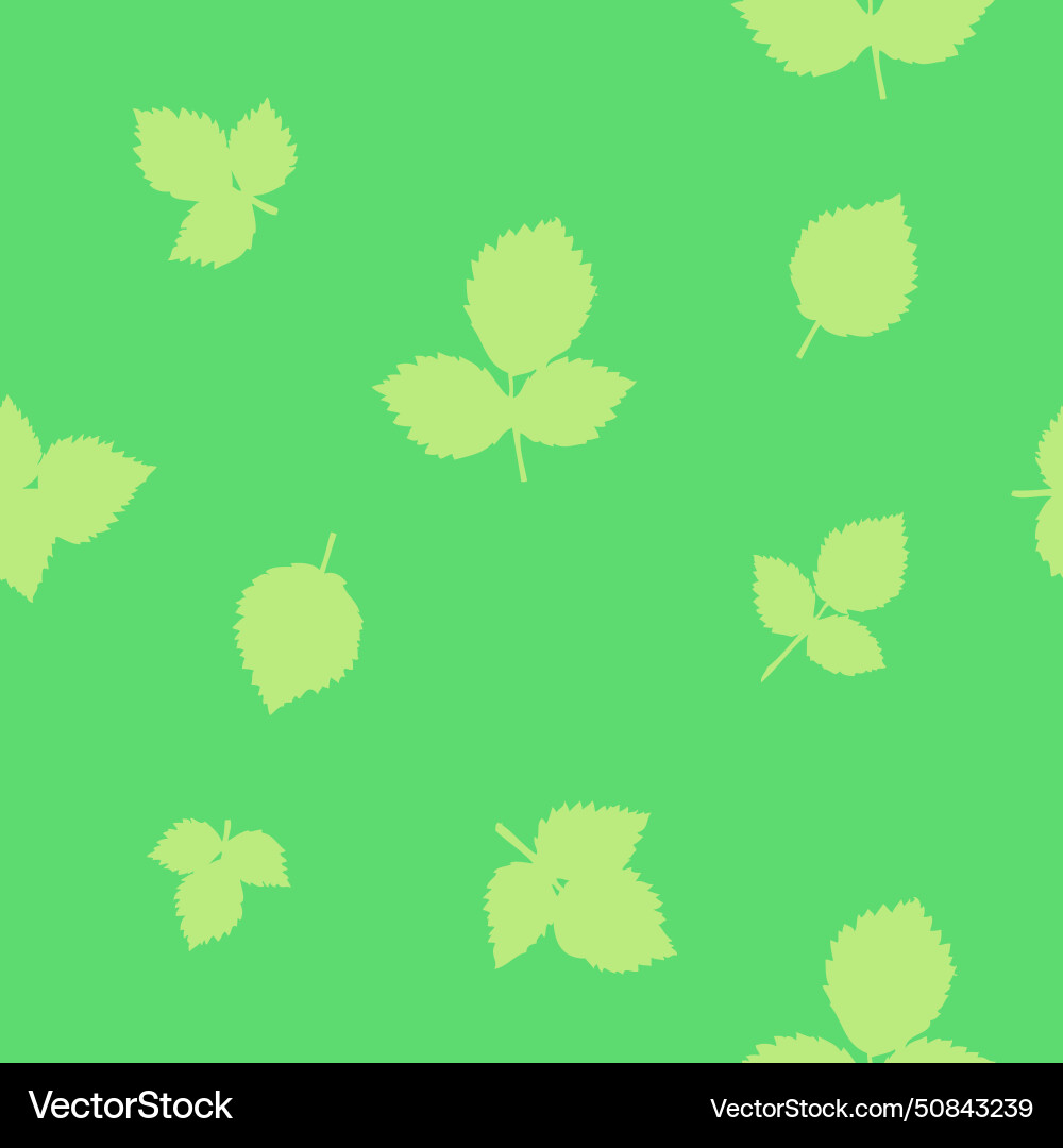 Organic green leaves seamless pattern Royalty Free Vector