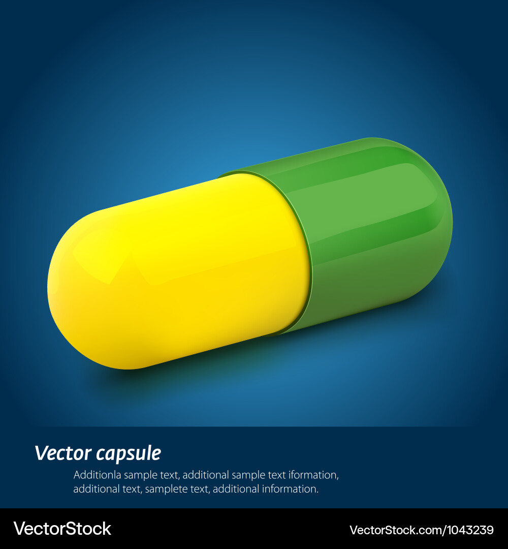 Pill Capsule Medication Royalty Free Vector Image