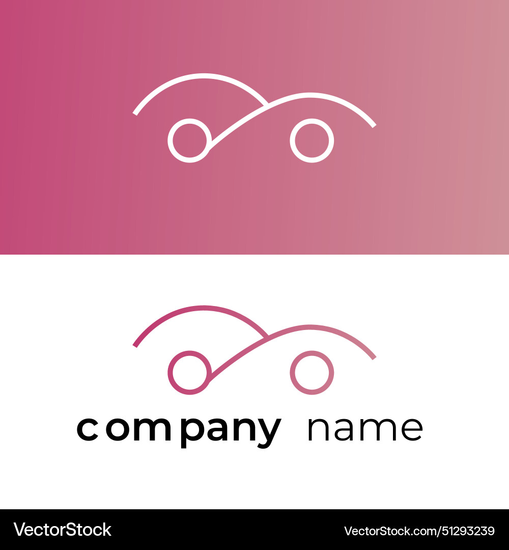 Simple minimalistic car logo design Royalty Free Vector